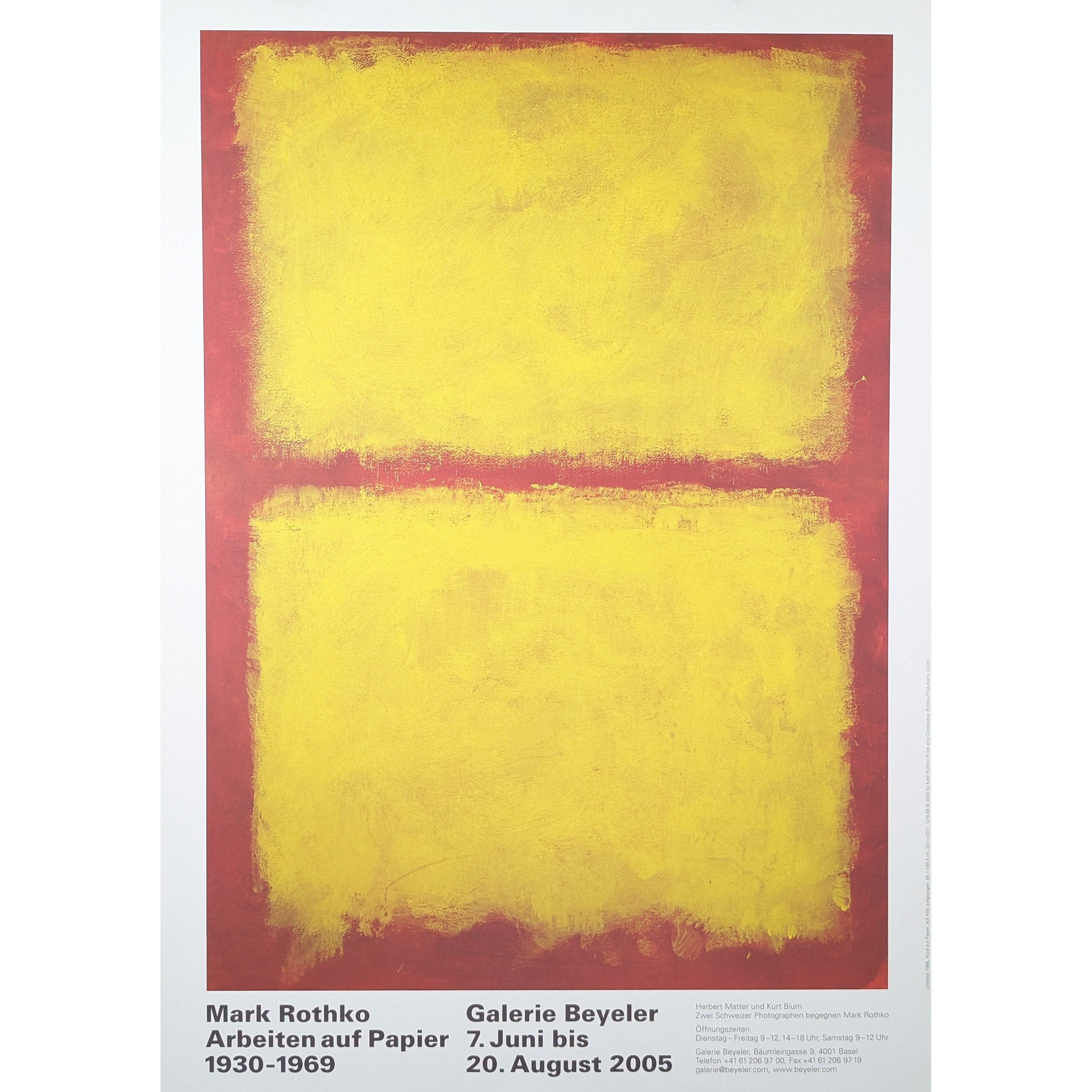 Mark Rothko original exhibition poster – ModArtWall